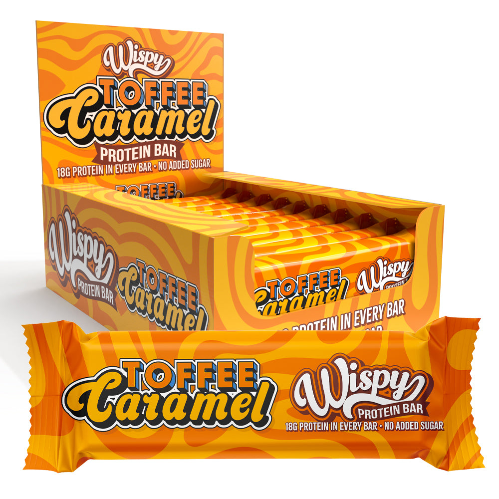 Köp Wispy Protein Bar - Toffee Caramel hos Muscle House » skarpa priser